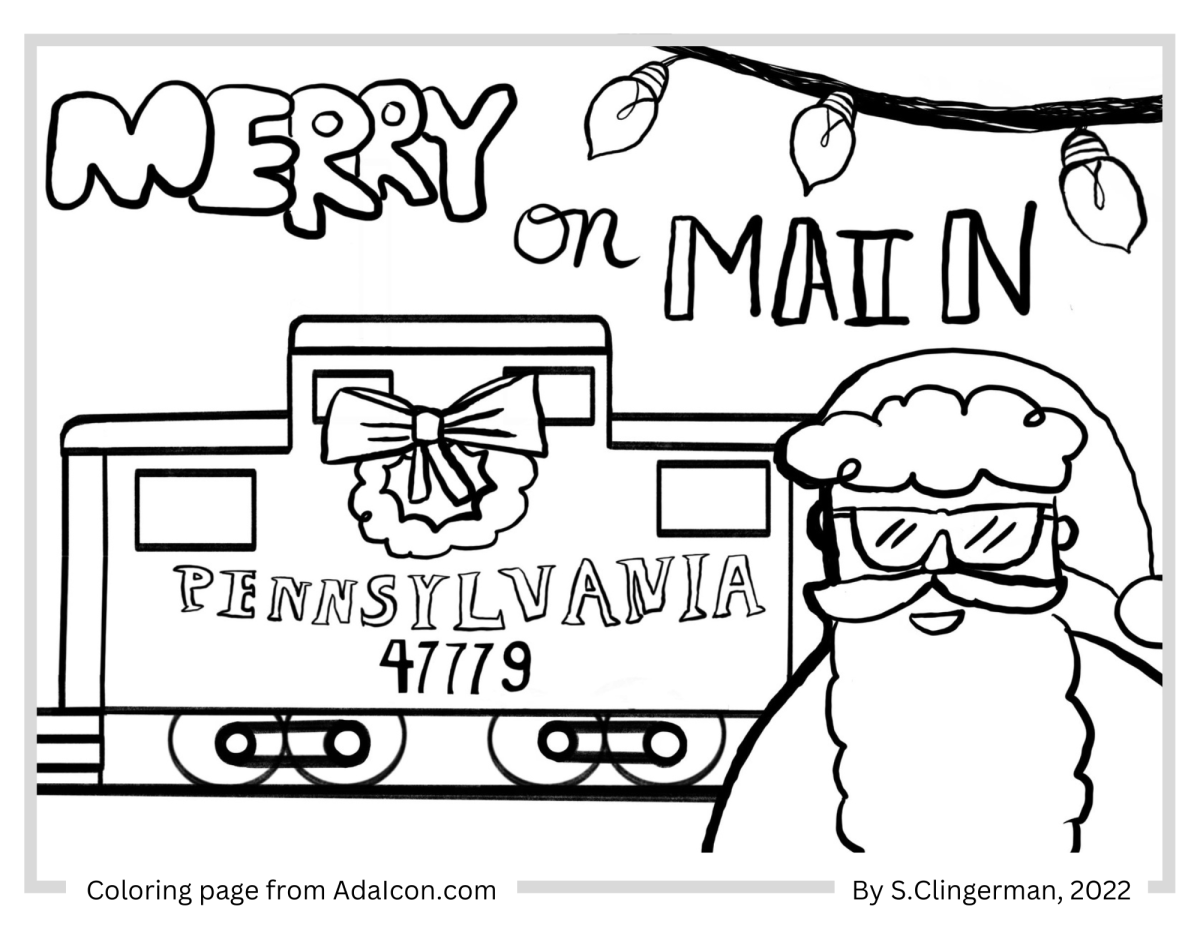 Merry on Main coloring page | Ada Icon