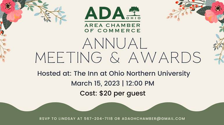2023 annual meeting and awards scheduled for Ada chamber | Ada Icon