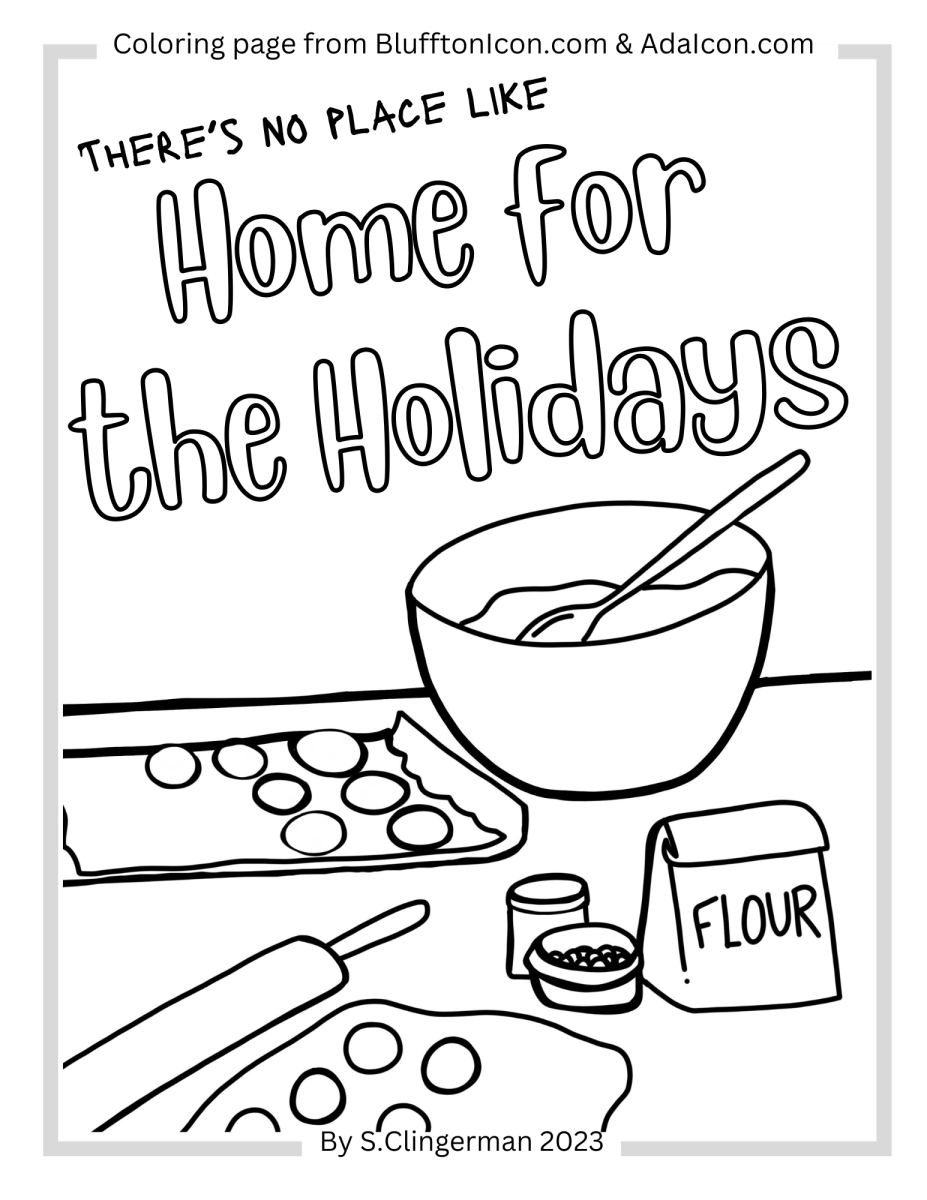 COLORING PAGE Home for the Holidays | Ada Icon