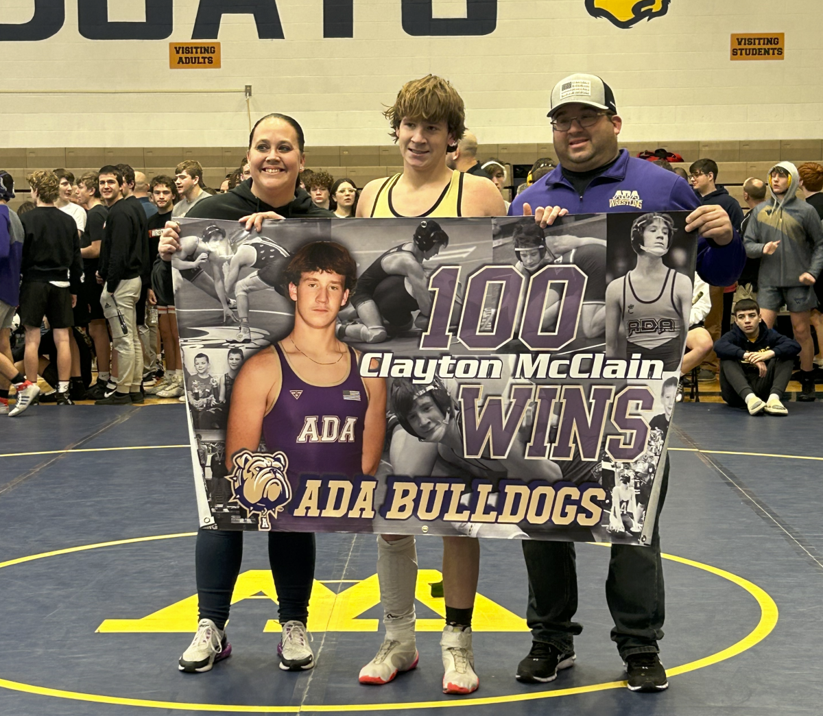 PHOTO McClain celebrates 100th wrestling win | Ada Icon