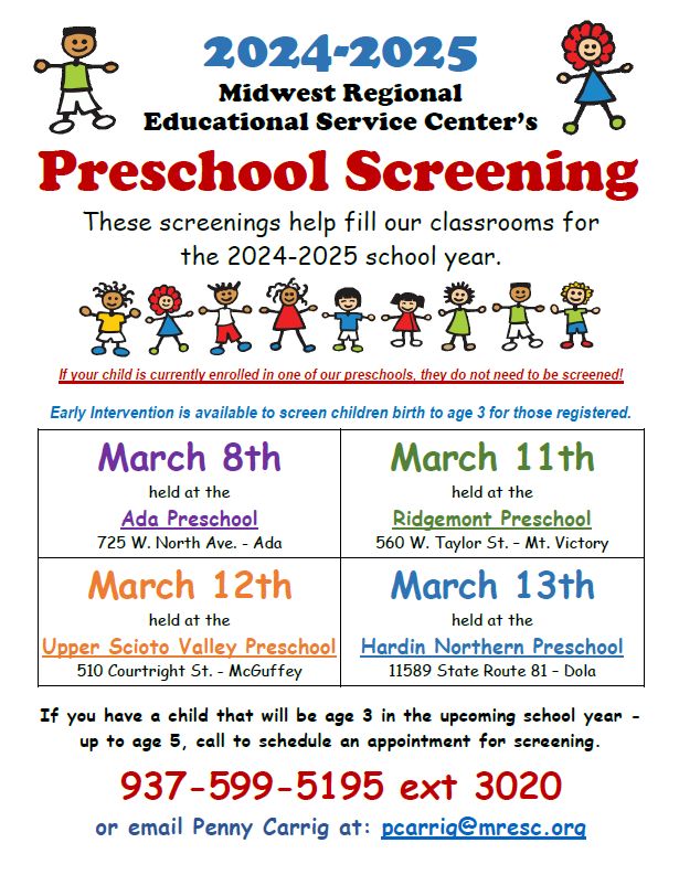 GRAPHIC Preschool screening information for 2024-2025 | Ada Icon