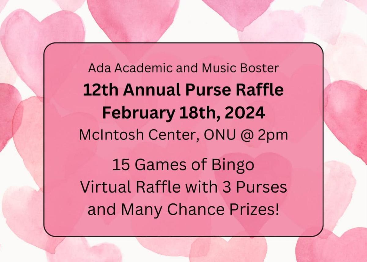 GRAPHIC Purse raffle will benefit Ada academic and music boosters | Ada ...